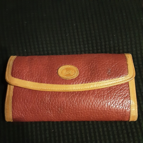 Buxton | Bags | Buxton Burgundy And Tan Leather Wallet | Poshmark